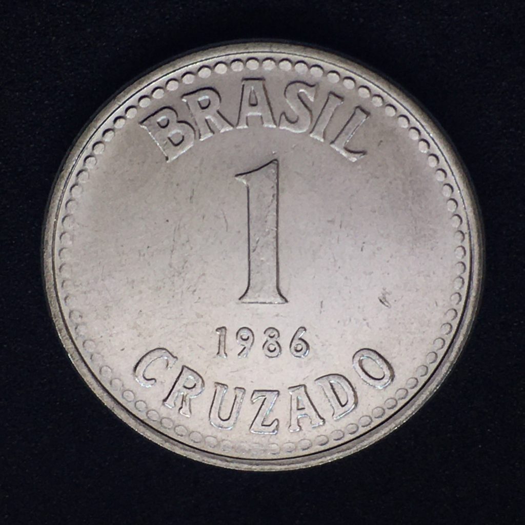 1 Cruzado 1986 Aço Inox FC | Numismático