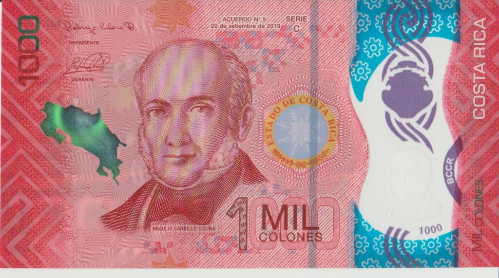 P 280 – COSTA RICA 1000 COLONES FE – Numismático