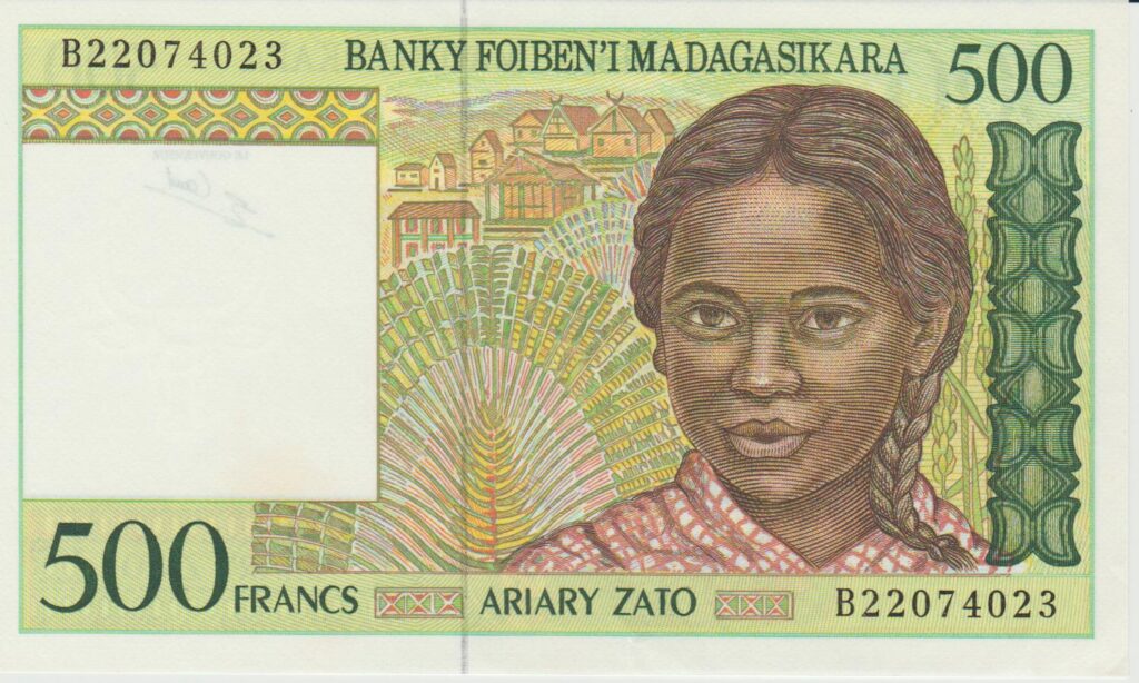 P 75- MADAGASCAR 500 ARIARY 1994-1996 FE – Numismático
