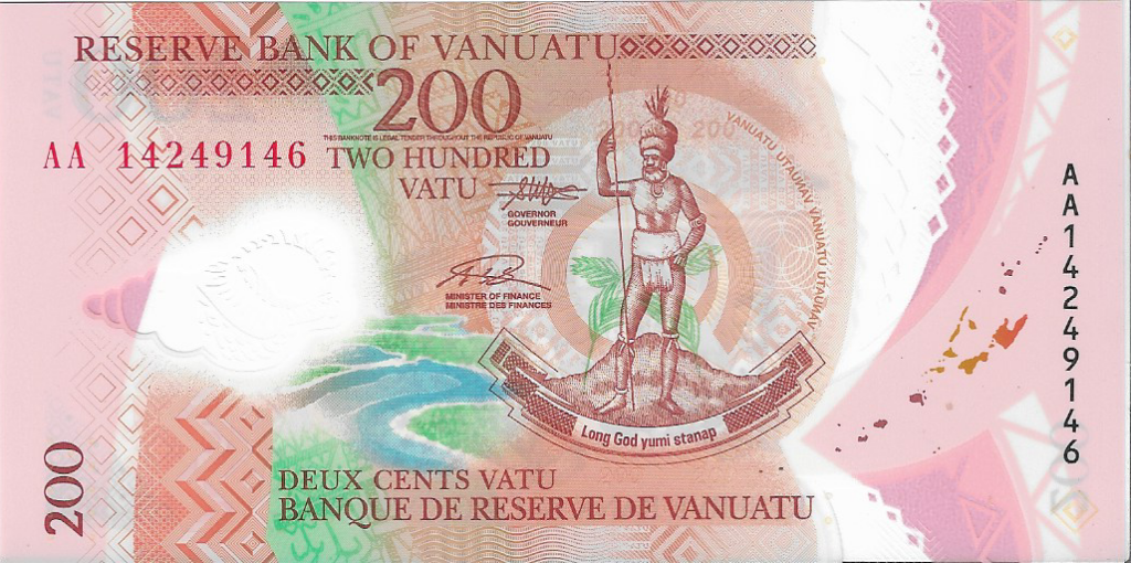 P 12 – VANUATU 200 VATU 2014 FE – Numismático